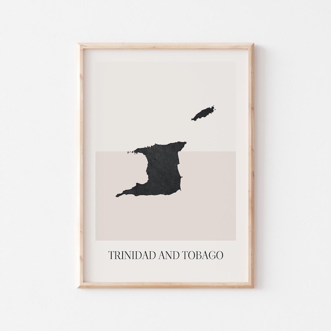 Trinidad and Tobago Map Poster, Trinidad and Tobago Print, Trinidad and ...