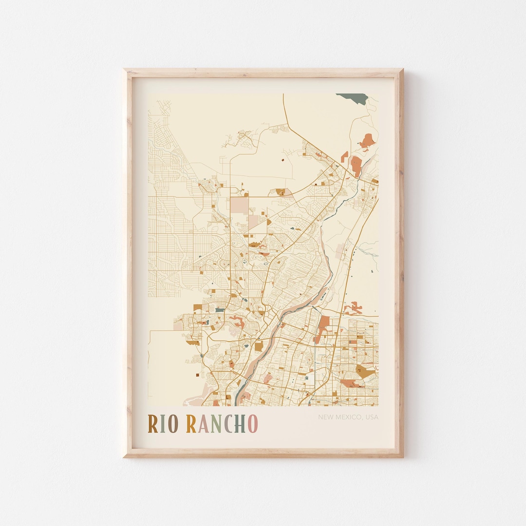 Rio Rancho Map Poster, Rio Rancho Print, Rio Rancho Poster, Rio Rancho ...