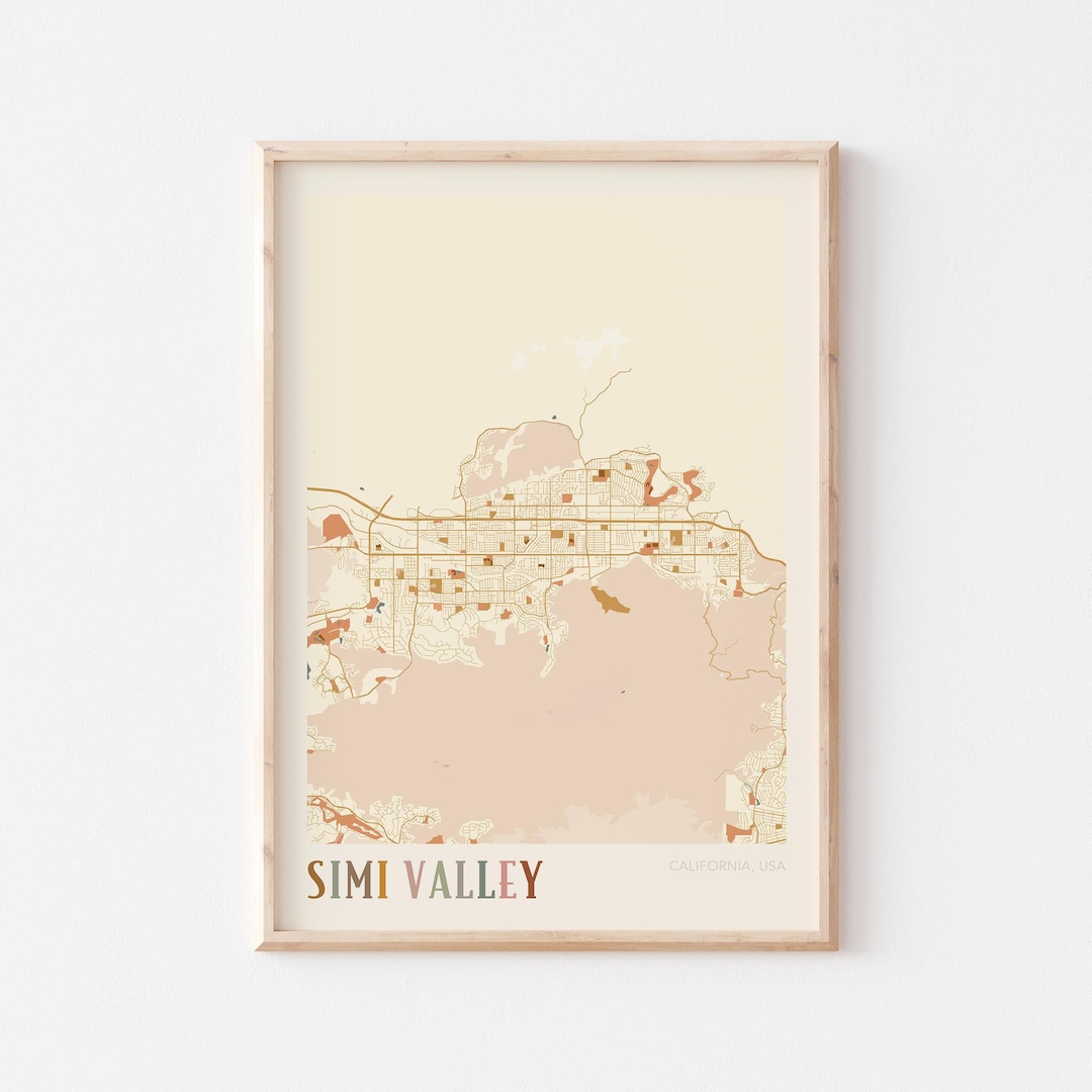 Simi Valley Map Poster, Simi Valley Print, Simi Valley Poster, Simi ...
