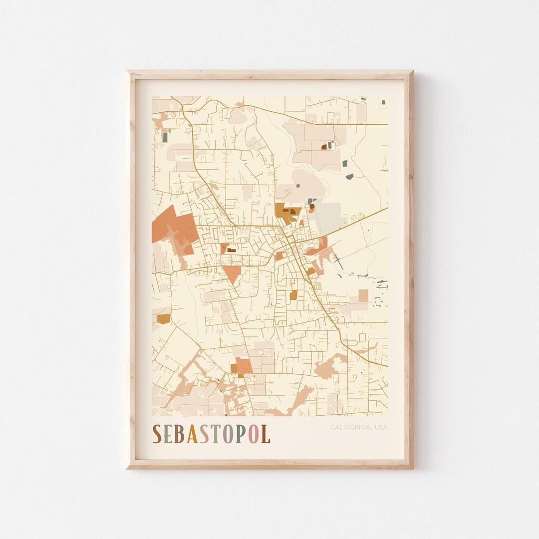Sebastopol Map Poster, Sebastopol Print, Sebastopol Poster, Sebastopol ...