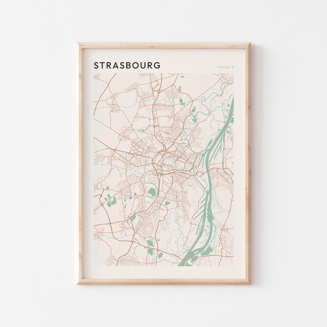 Strasbourg Map Poster, Strasbourg Print, Strasbourg Poster, Strasbourg ...