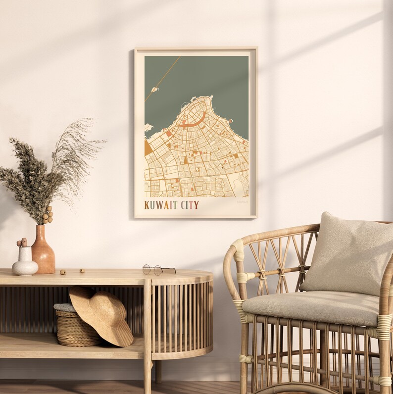 Kuwait City Map Poster, Kuwait City Print, Kuwait City Poster, Kuwait ...