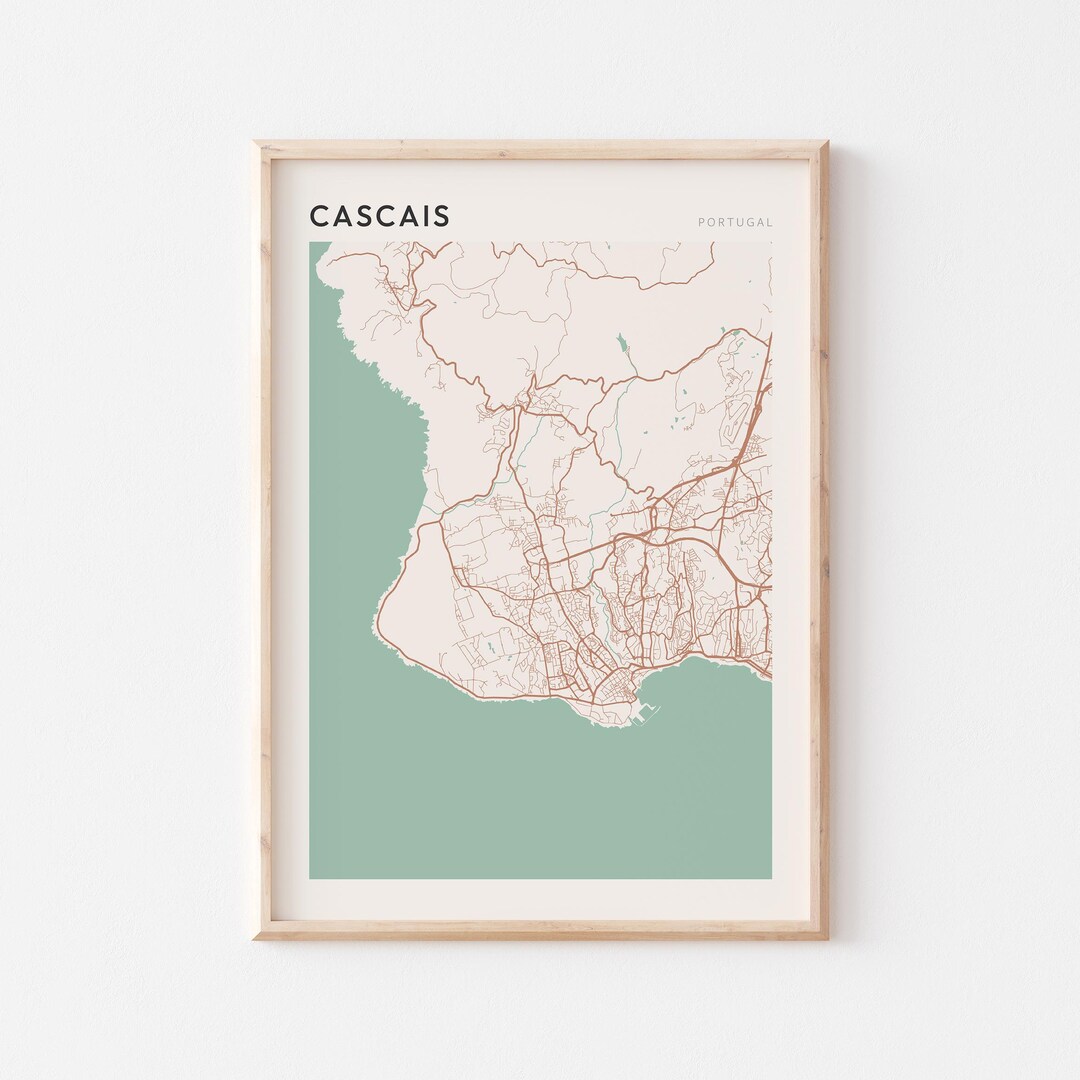 Cascais Map Poster, Cascais Print, Cascais Poster, Cascais Wall Art ...