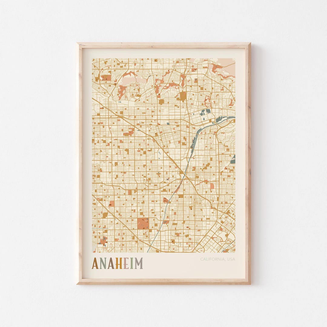 Anaheim Map Poster, Anaheim Print, Anaheim Poster, Anaheim Wall Art ...