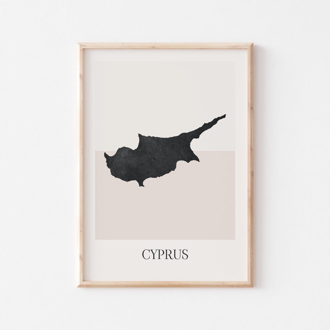 Cyprus Map Poster, Cyprus Print, Cyprus Map Print Minimalist Boho Wall Art, Cyprus Art Print ...
