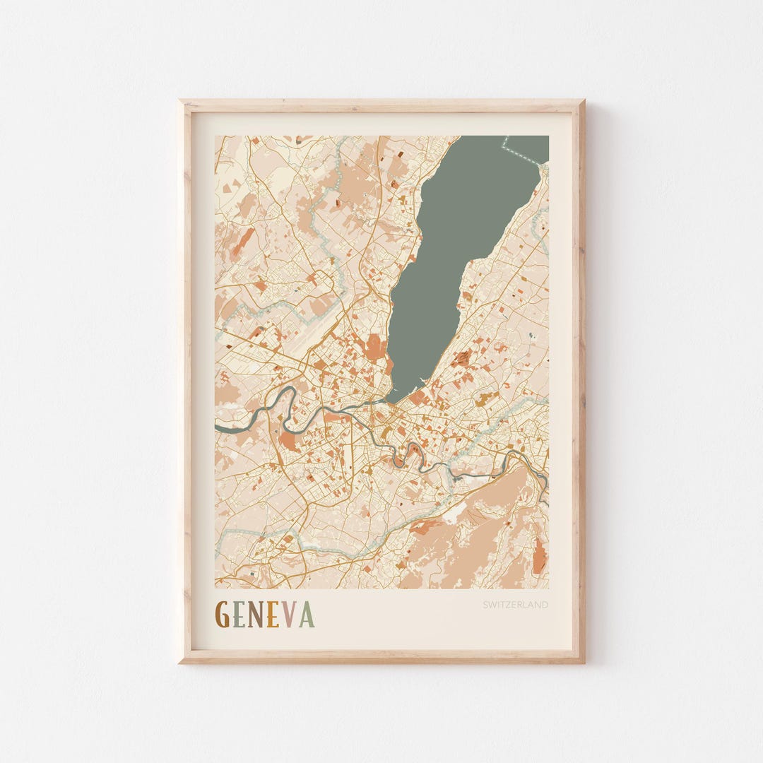 Geneva Map Poster, Geneva Print, Geneva Poster, Geneva Wall Art ...