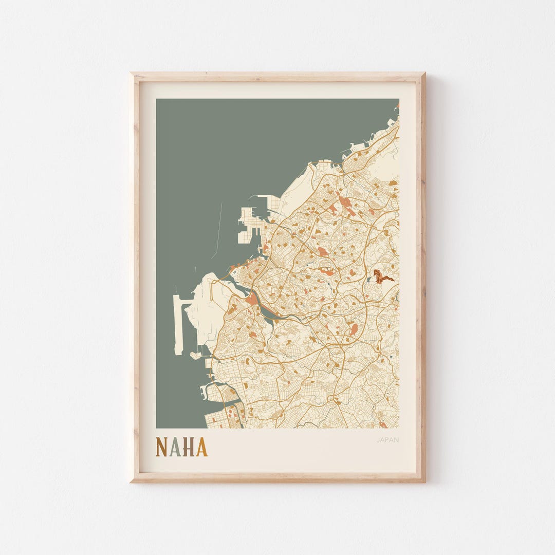 Naha Map Poster, Naha Print, Naha Poster, Naha Wall Art, Japan, Travel ...
