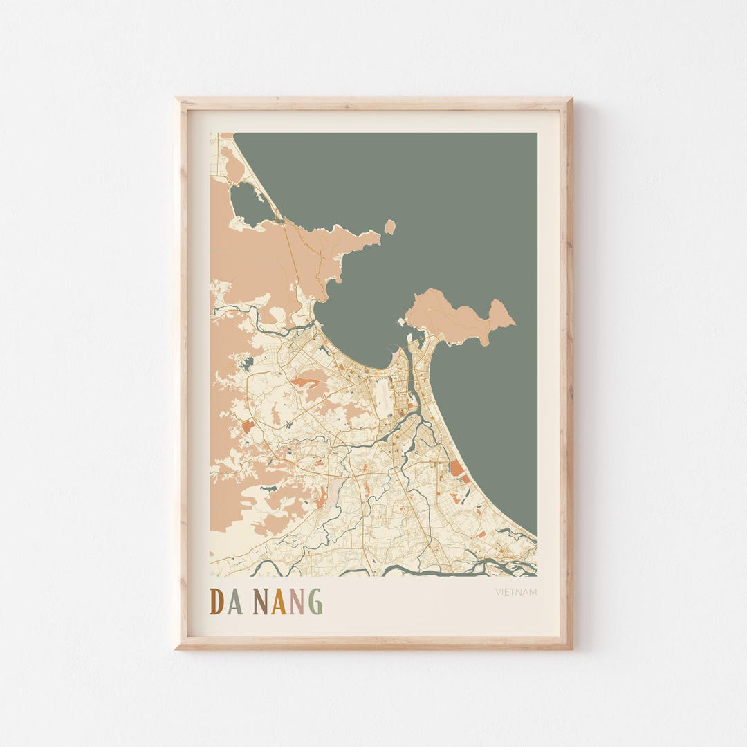 Da Nang Map Poster, Da Nang Print, Da Nang Poster, Da Nang Wall Art ...