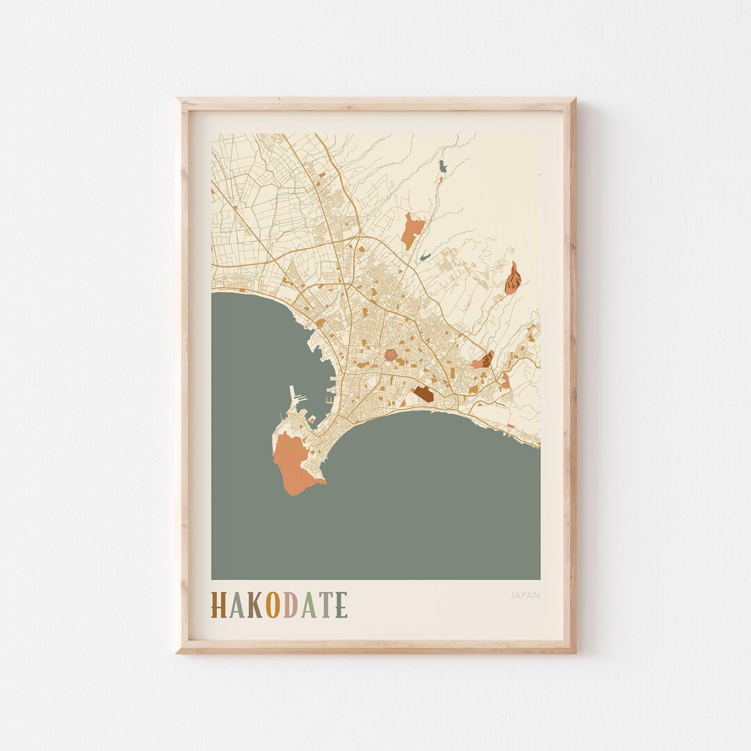 Hakodate Map Poster, Hakodate Print, Hakodate Poster, Hakodate Wall Art ...