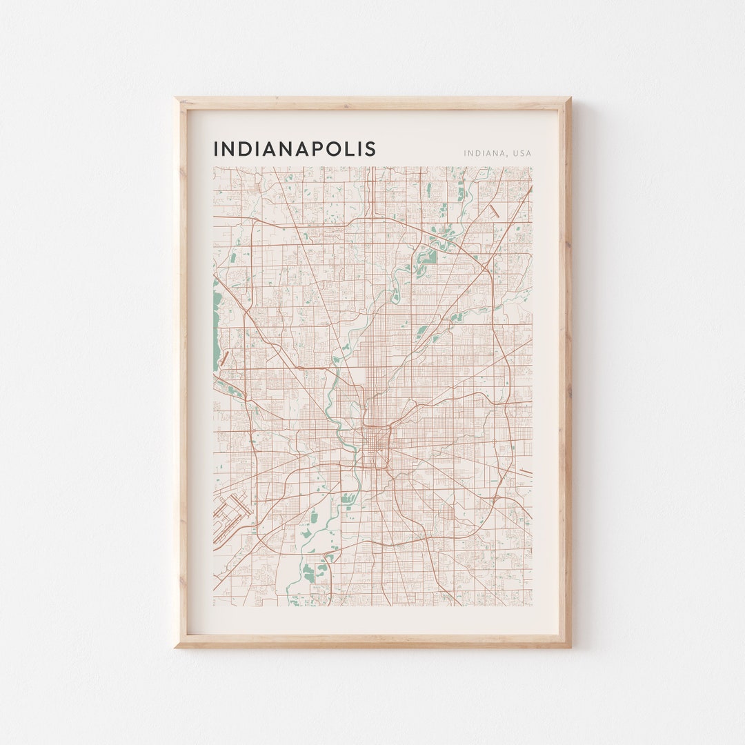 Indianapolis Map Poster, Indianapolis Poster, Indianapolis Print ...