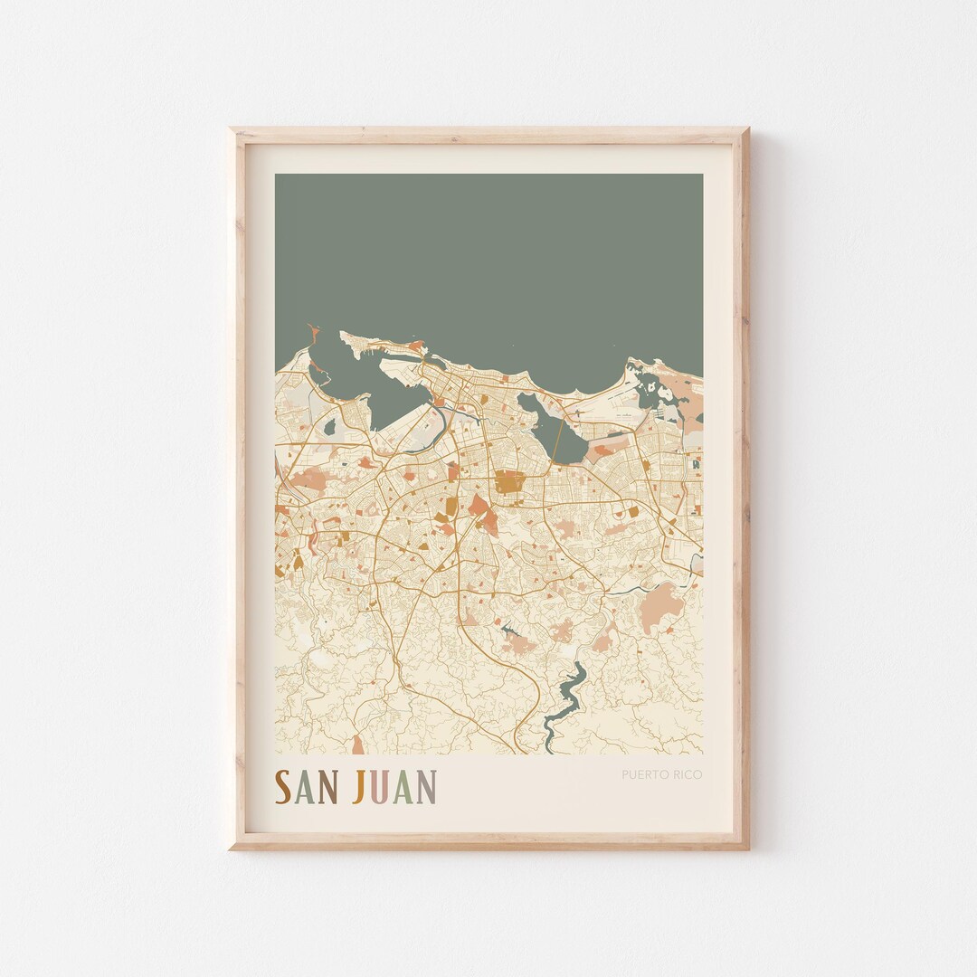 San Juan Map Poster, San Juan Print, San Juan Poster, San Juan Wall Art ...