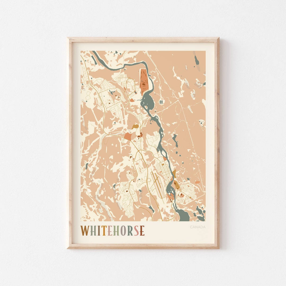 Whitehorse Map Poster, Whitehorse Wall Art, Whitehorse Poster ...