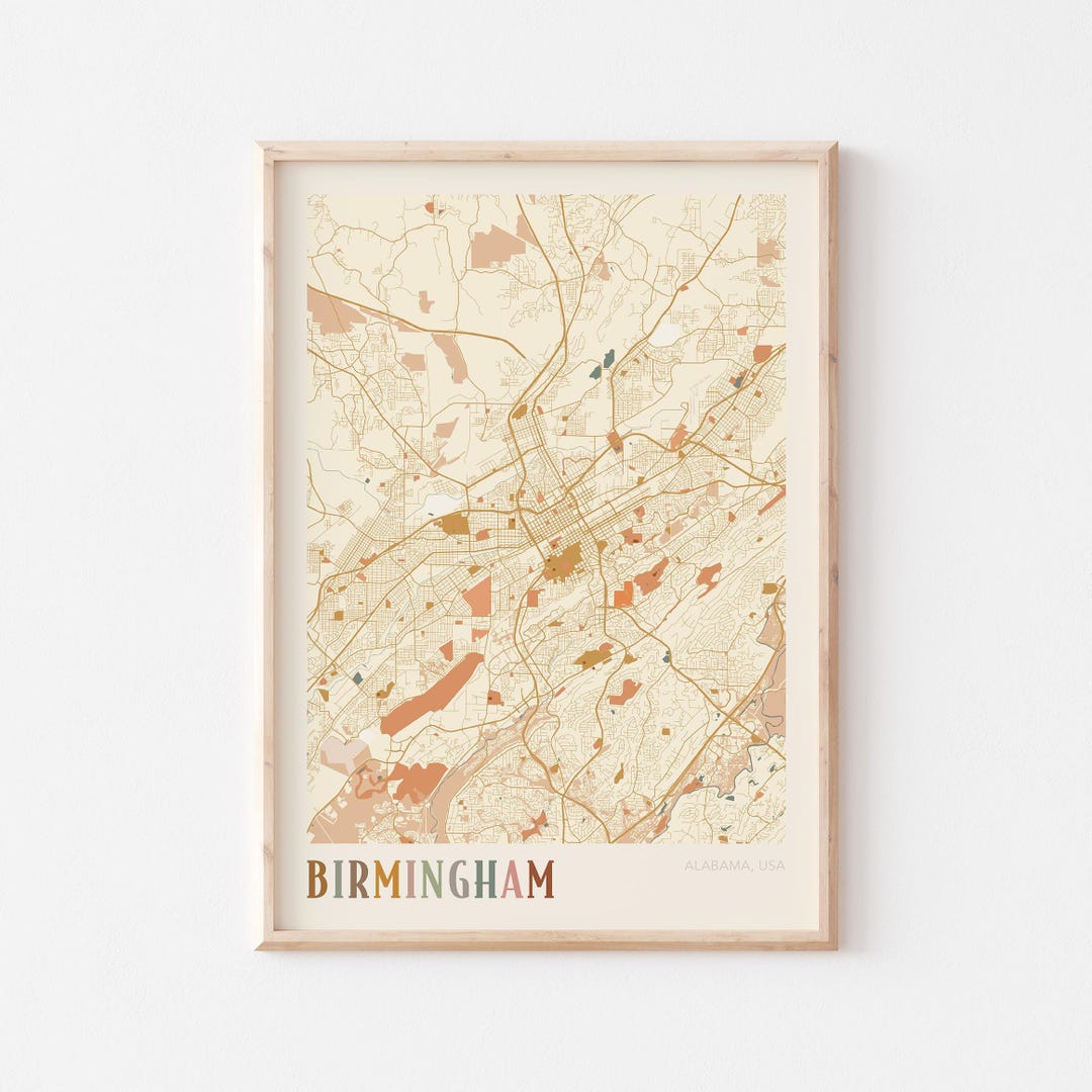Birmingham Map Poster, Birmingham Print, Birmingham Poster, Birmingham ...