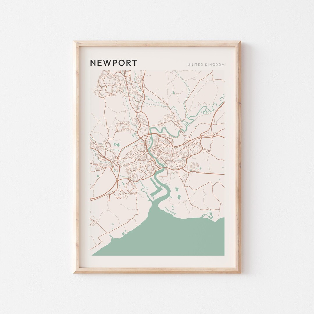 Newport Map Poster, Newport Print, Newport Poster, Newport Wall Art ...
