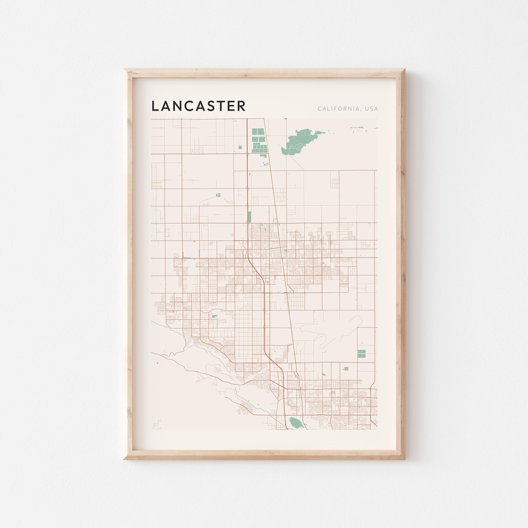 Lancaster Map Poster, Lancaster Print, Lancaster Poster, Lancaster Wall ...