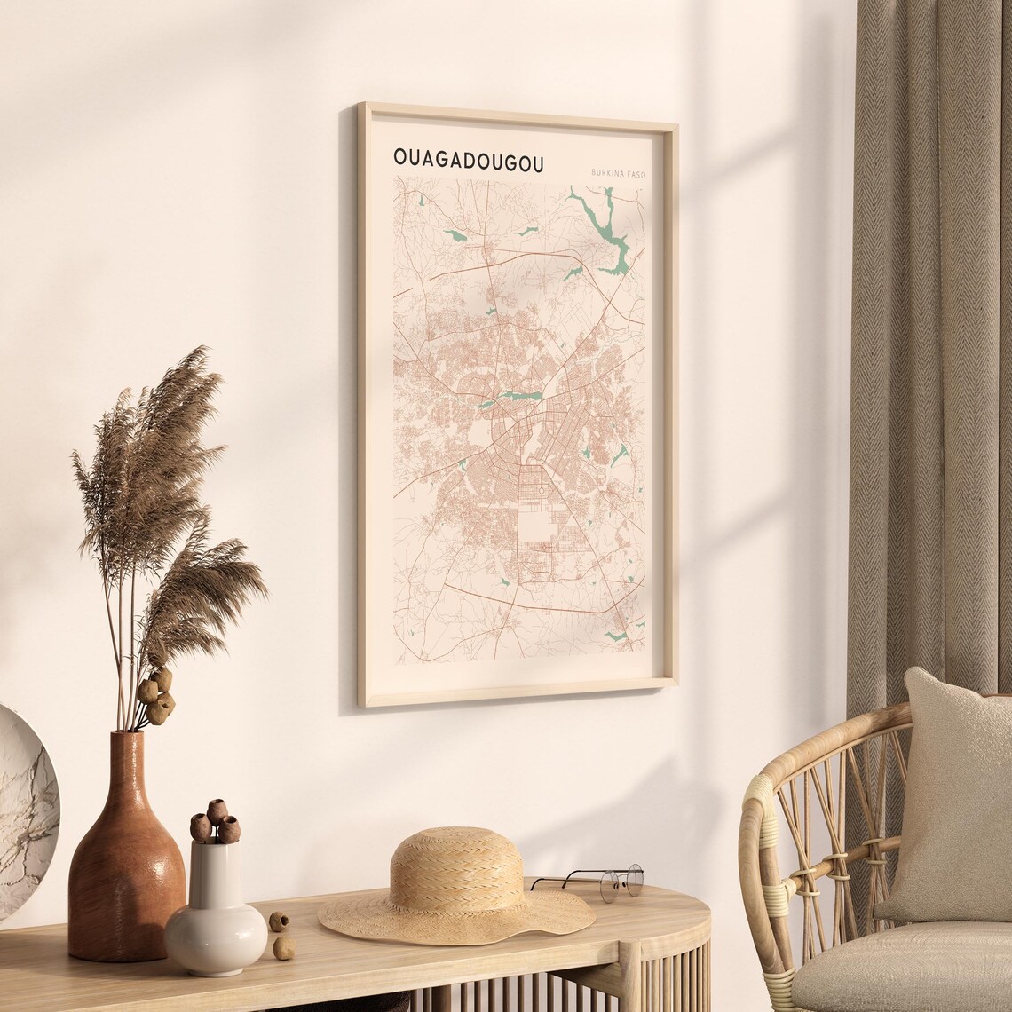 Ouagadougou Map Poster, Ouagadougou Print, Ouagadougou Poster ...