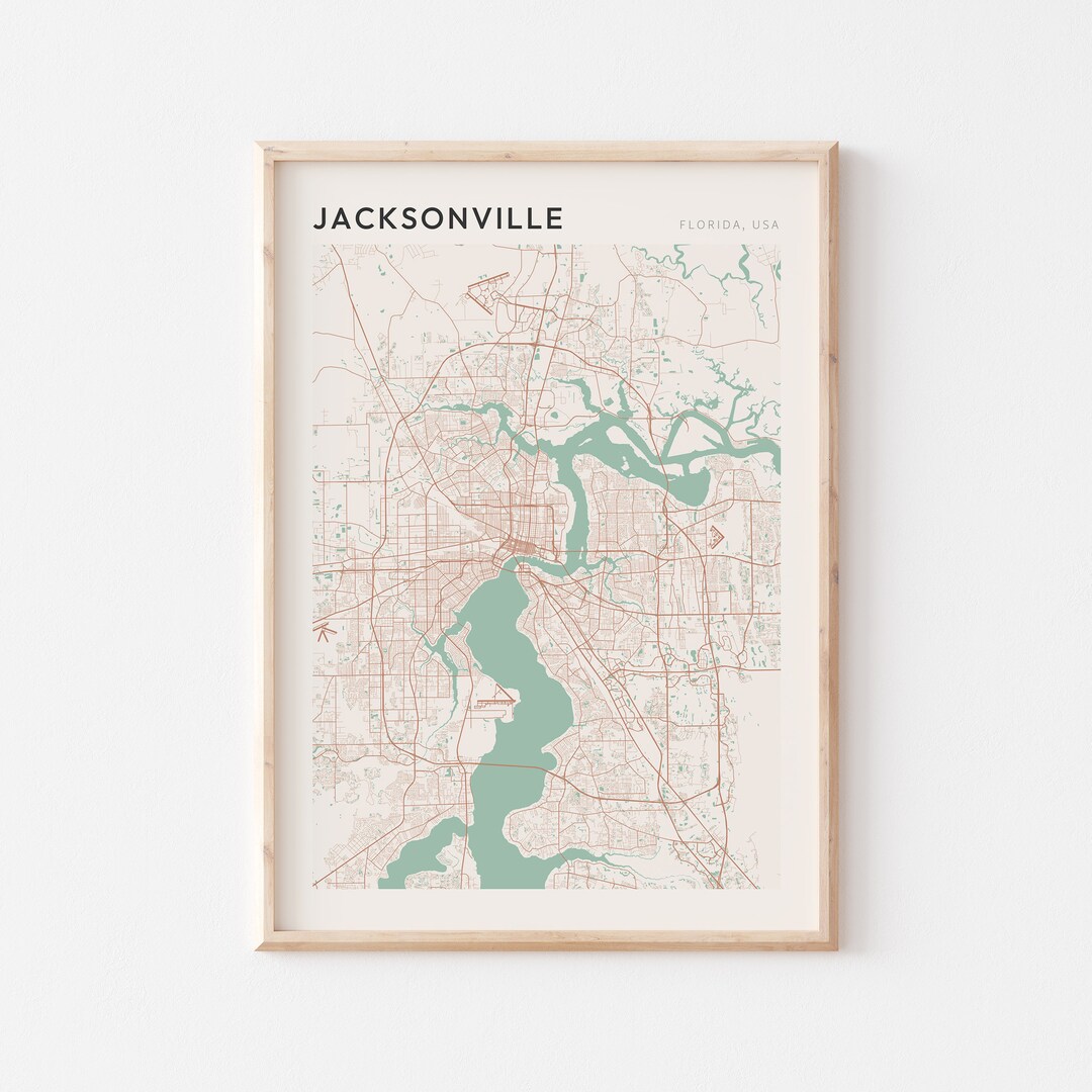 Jacksonville Map Poster, Jacksonville Poster, Jacksonville Print ...