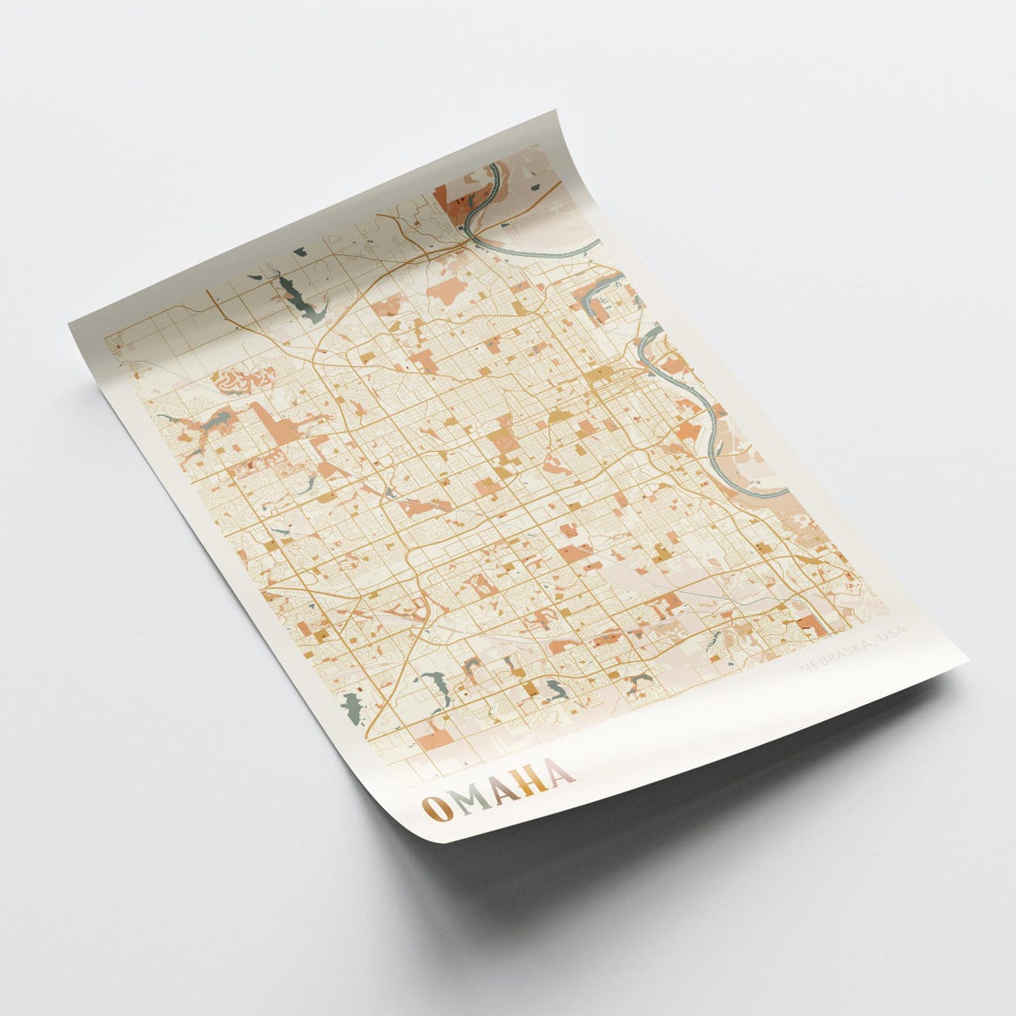 Omaha Map Poster, Omaha Print, Omaha Poster, Omaha Wall Art, Nebraska ...