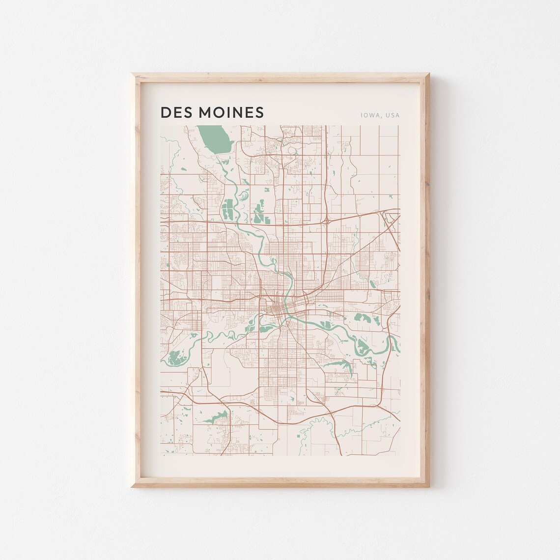 Des Moines Map Poster, Des Moines Print, Des Moines Poster, Des Moines ...