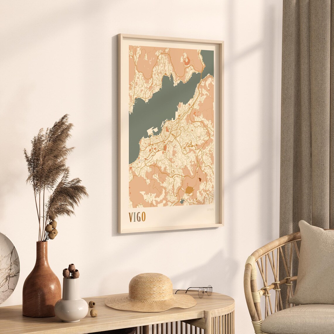 Vigo Map Poster, Vigo Print, Vigo Poster, Vigo Wall Art, Spain, Travel ...