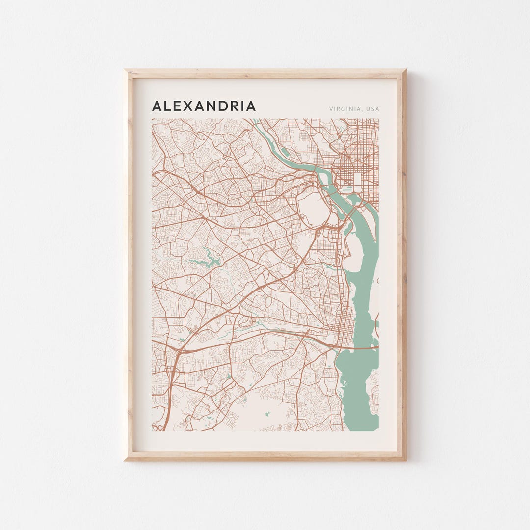 Alexandria Map Poster, Alexandria Print, Alexandria Poster, Alexandria ...
