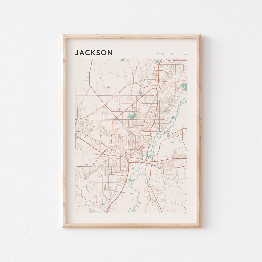 Jackson Map Poster, Jackson Print, Jackson Poster, Jackson Wall Art ...