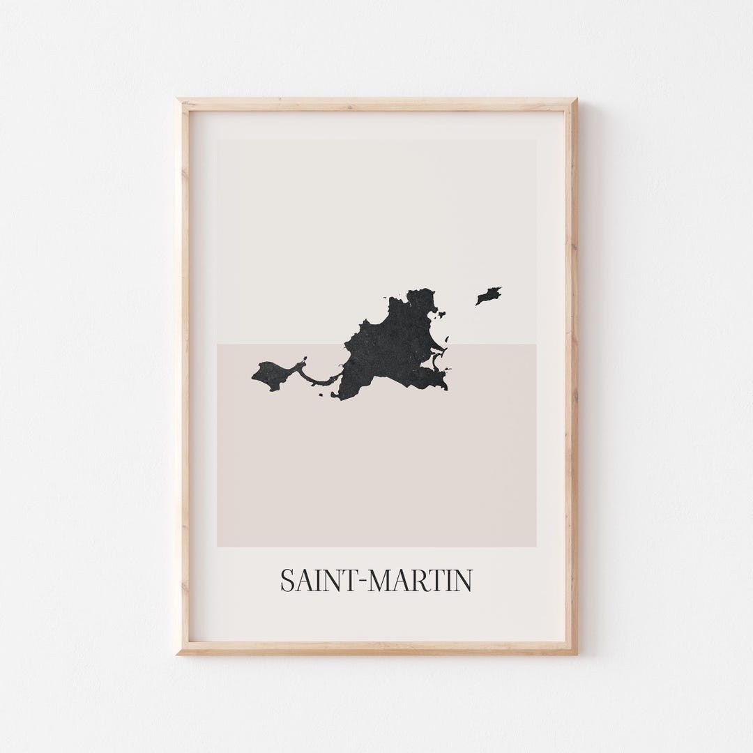 Saint Martin Map Poster, Saint Martin Print, Saint Martin Map Print ...