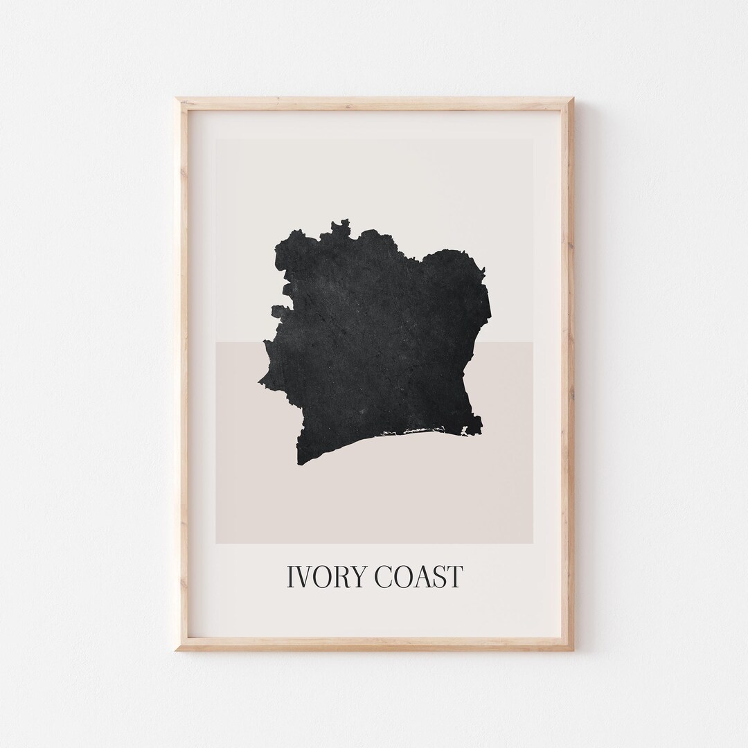 Ivory Coast Map Poster, Ivory Coast Print, Ivory Coast Map Print ...