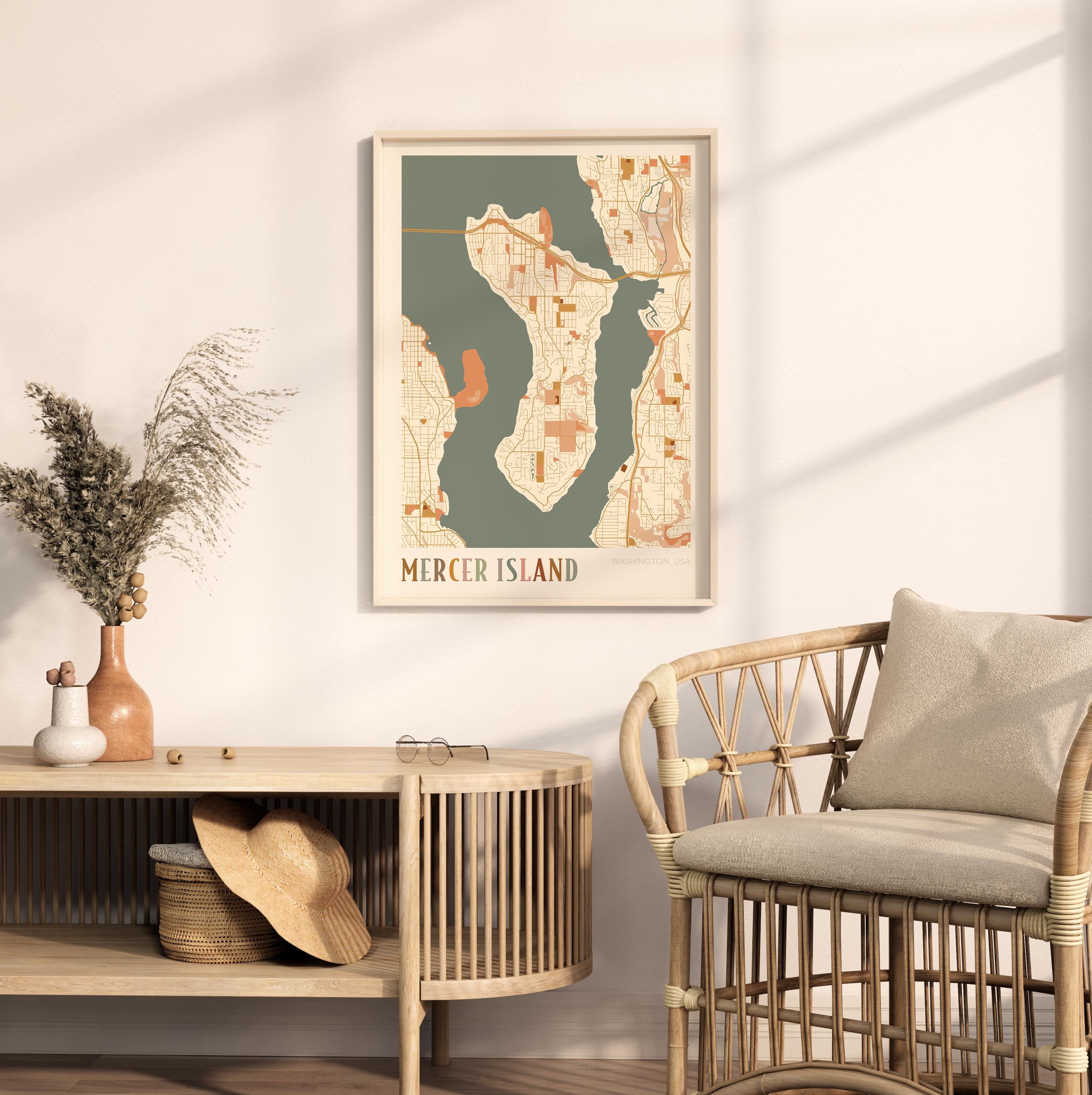 Mercer Island Map Poster, Mercer Island Print, Mercer Island Poster ...