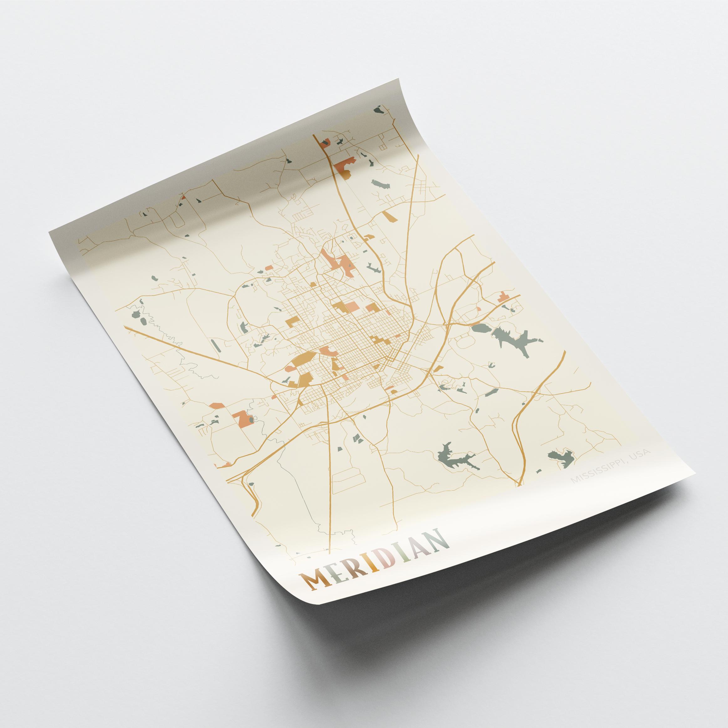Meridian Map Poster, Meridian Print, Meridian Poster, Meridian Wall Art ...