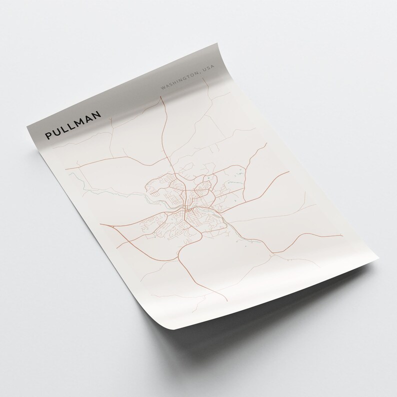 Pullman Map Poster, Pullman Print, Pullman Poster, Pullman Wall Art ...
