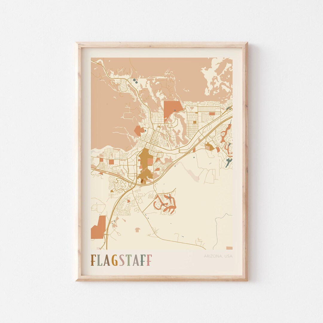 Flagstaff Map Poster, Flagstaff Print, Flagstaff Poster, Flagstaff Wall ...