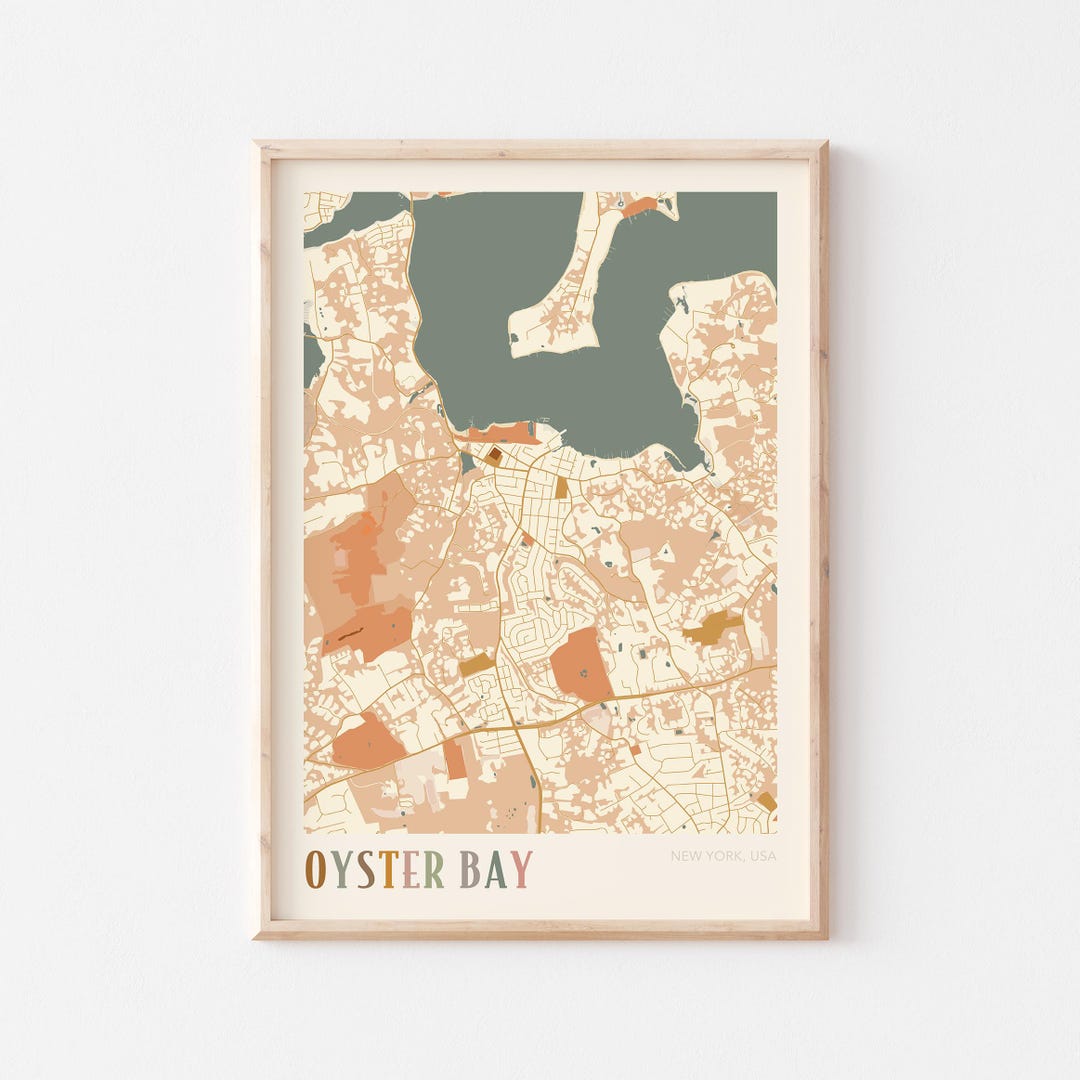 Oyster Bay Map Poster, Oyster Bay Print, Oyster Bay Poster, Oyster Bay ...