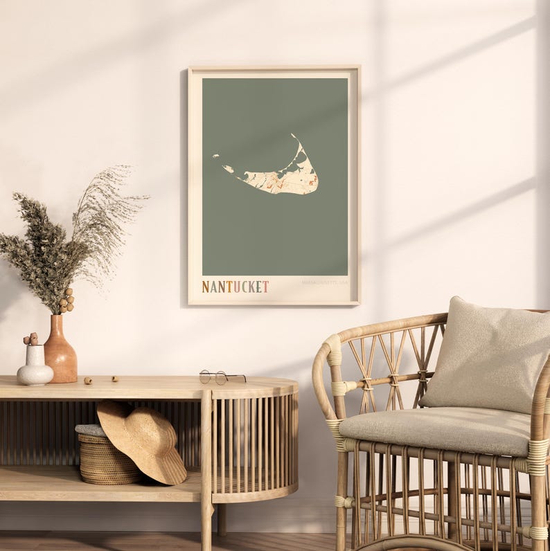 Nantucket Map Poster, Nantucket Print, Nantucket Poster, Nantucket Wall ...