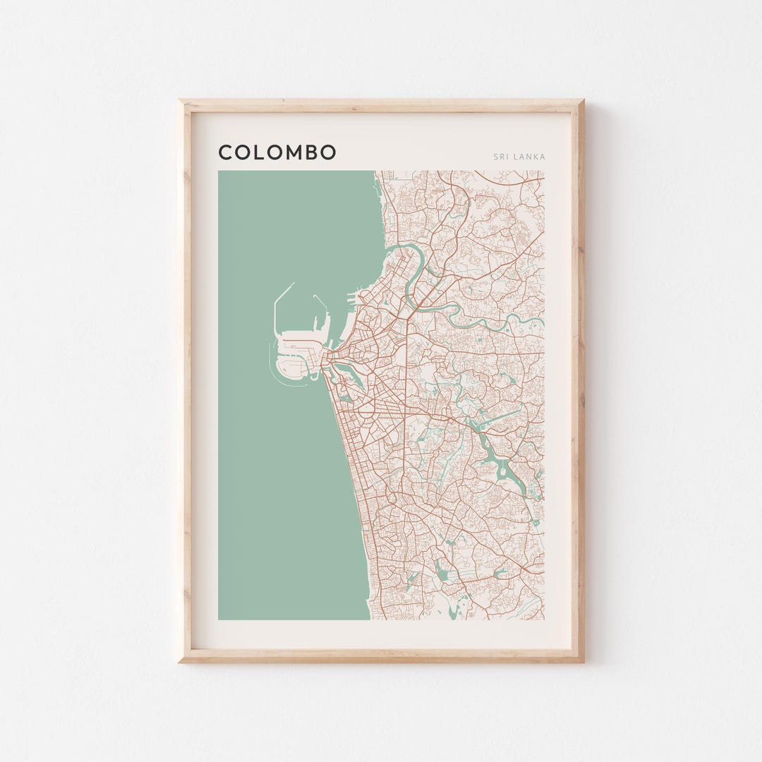 Colombo Map Poster, Colombo Print, Colombo Poster, Colombo Wall Art ...