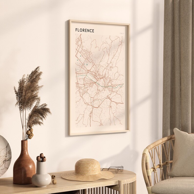 Florence Map Poster, Florence Print, Florence Poster, Florence Wall Art ...