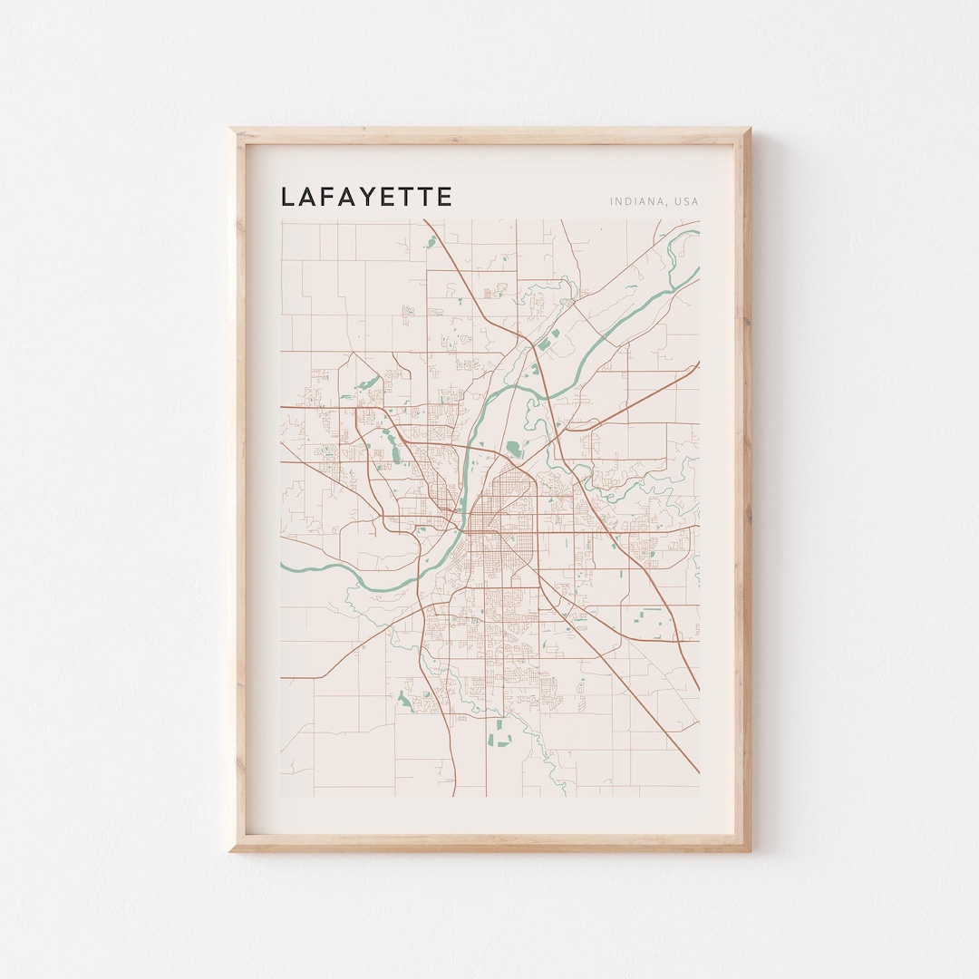 Lafayette Map Poster, Lafayette Print, Lafayette Poster, Lafayette Wall ...