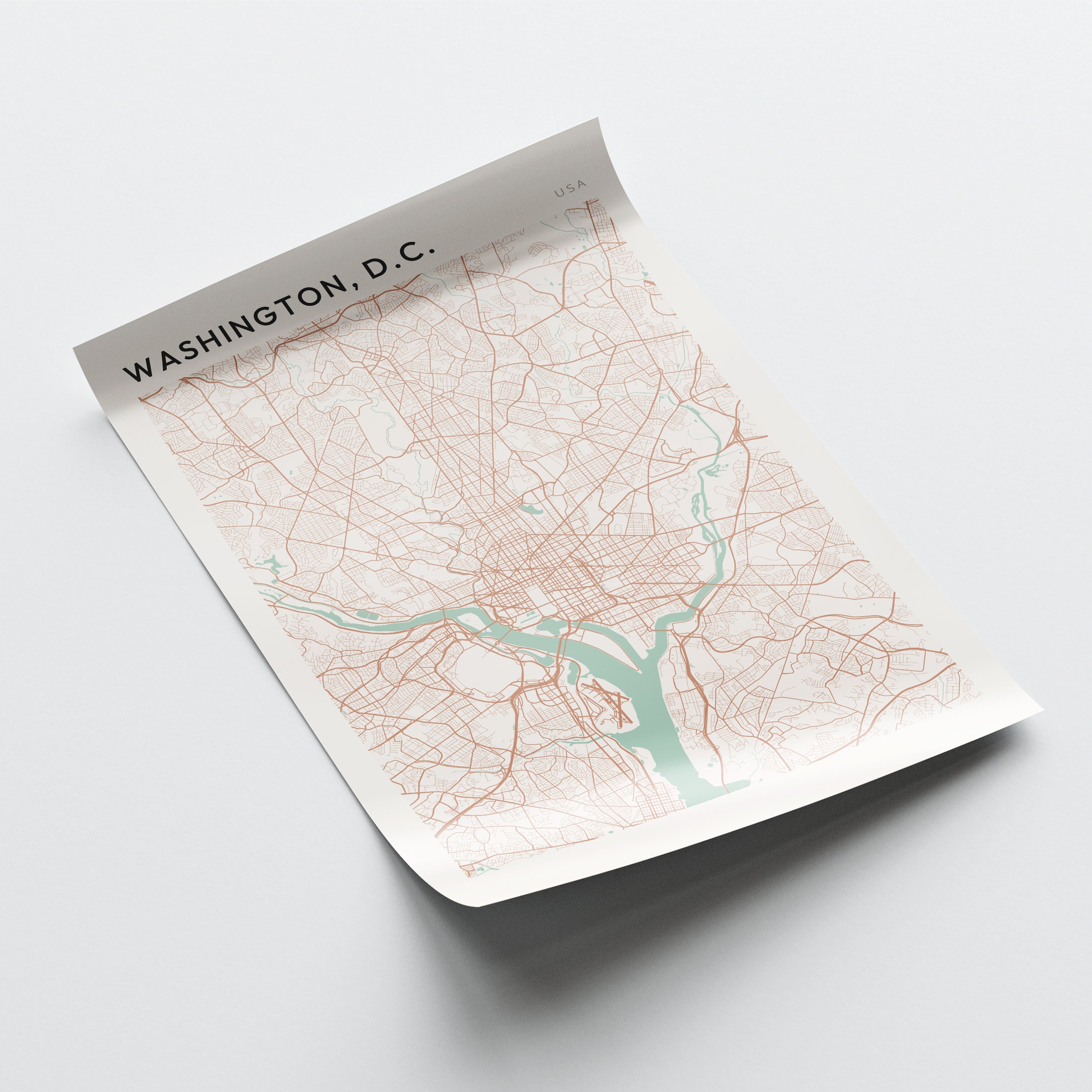 Washington DC Map Poster, Washington DC Poster, Washington DC Print ...