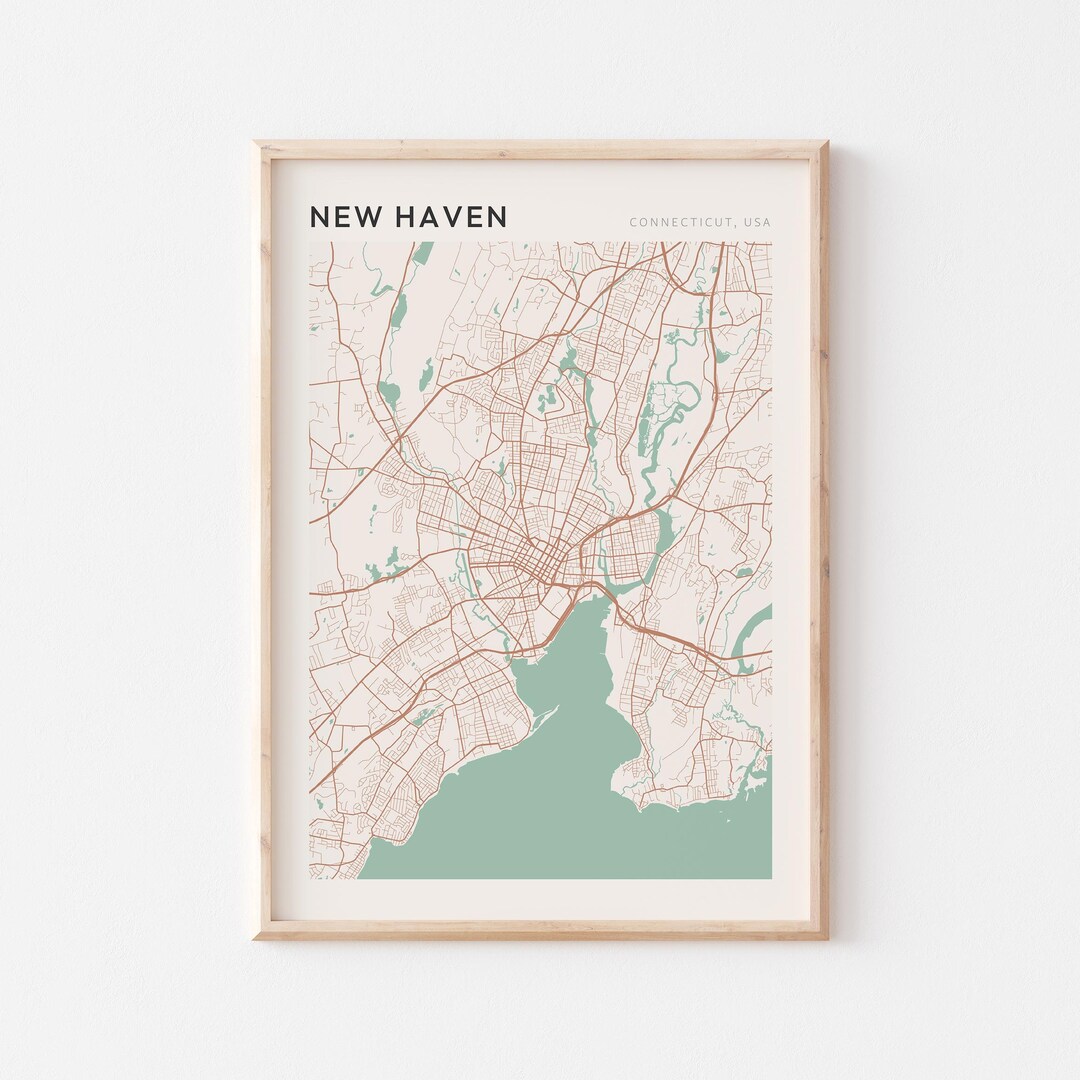 New Haven Map Poster, New Haven Print, New Haven Poster, New Haven Wall ...