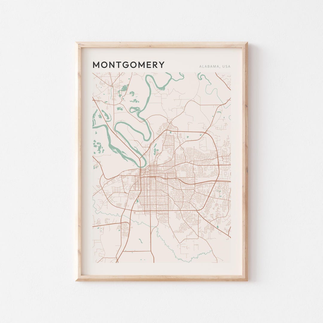 Montgomery Map Poster, Montgomery Print, Montgomery Poster, Montgomery ...