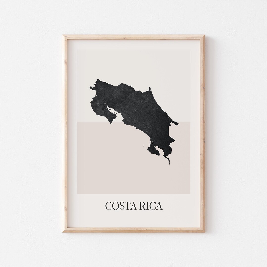 Costa Rica Map Poster, Costa Rica Print, Costa Rica Map Print ...