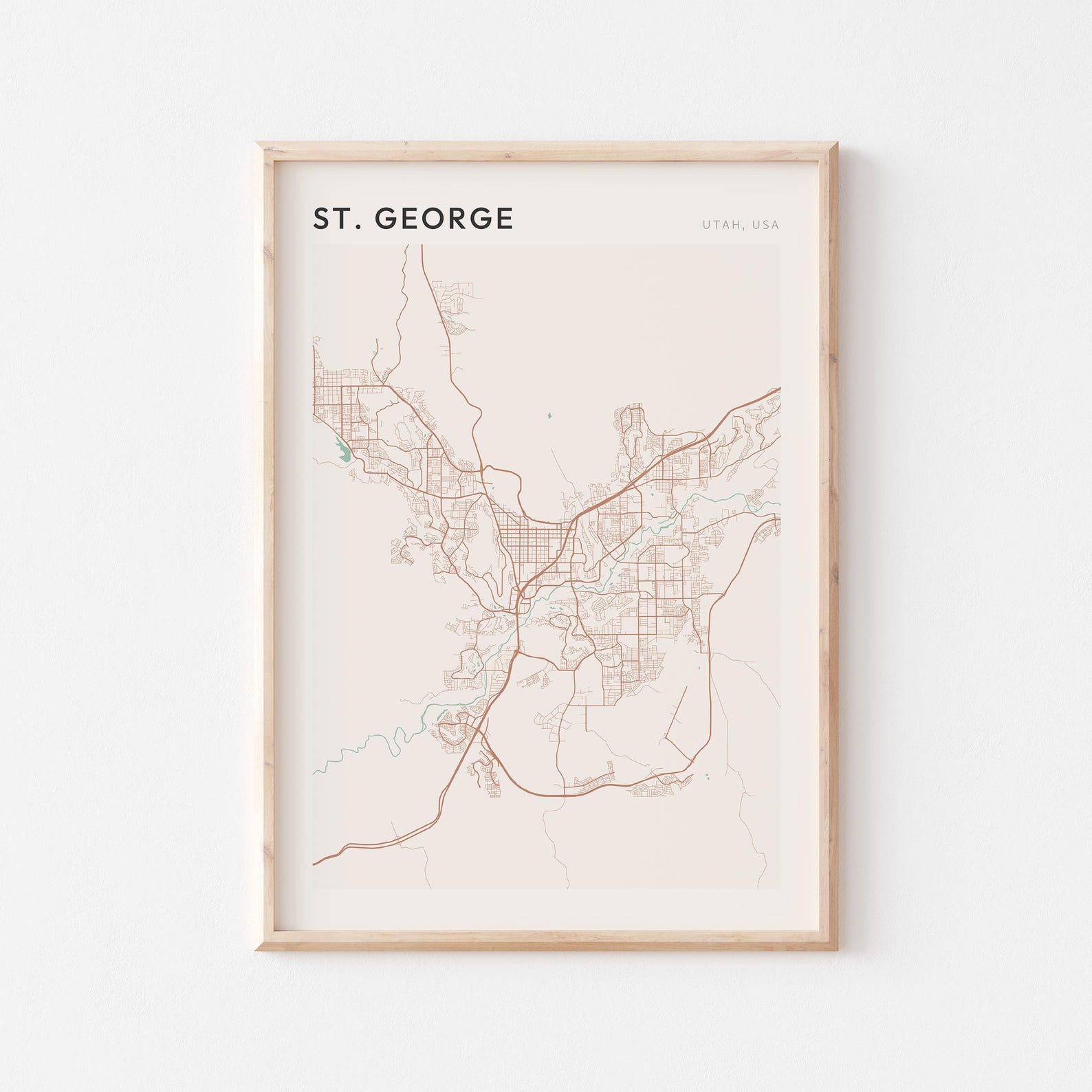 St. George Map Poster, St. George Print, St. George Poster, St. George ...