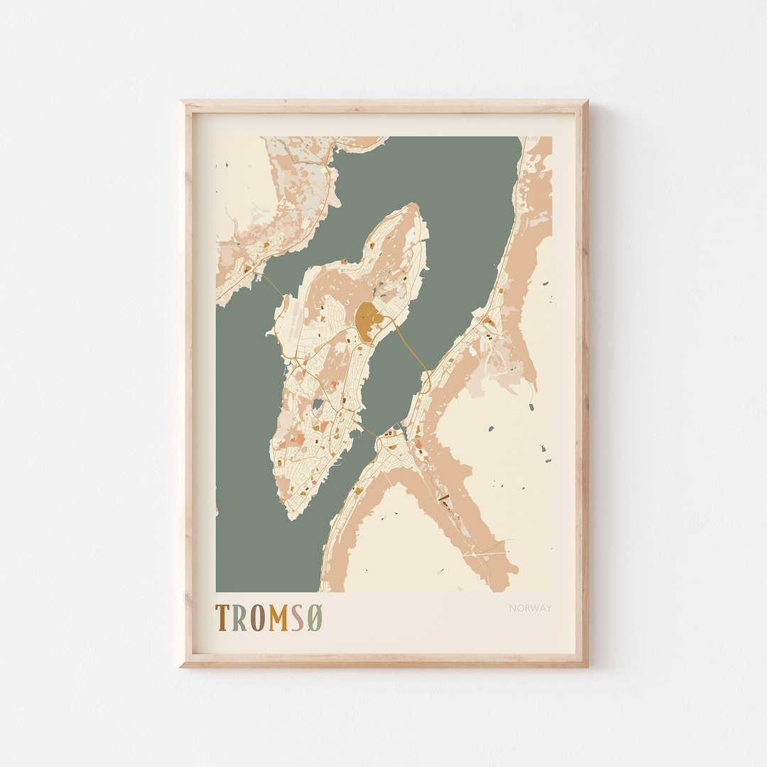 Tromso Map Poster, Tromso Print, Tromso Poster, Tromso Wall Art, Norway ...