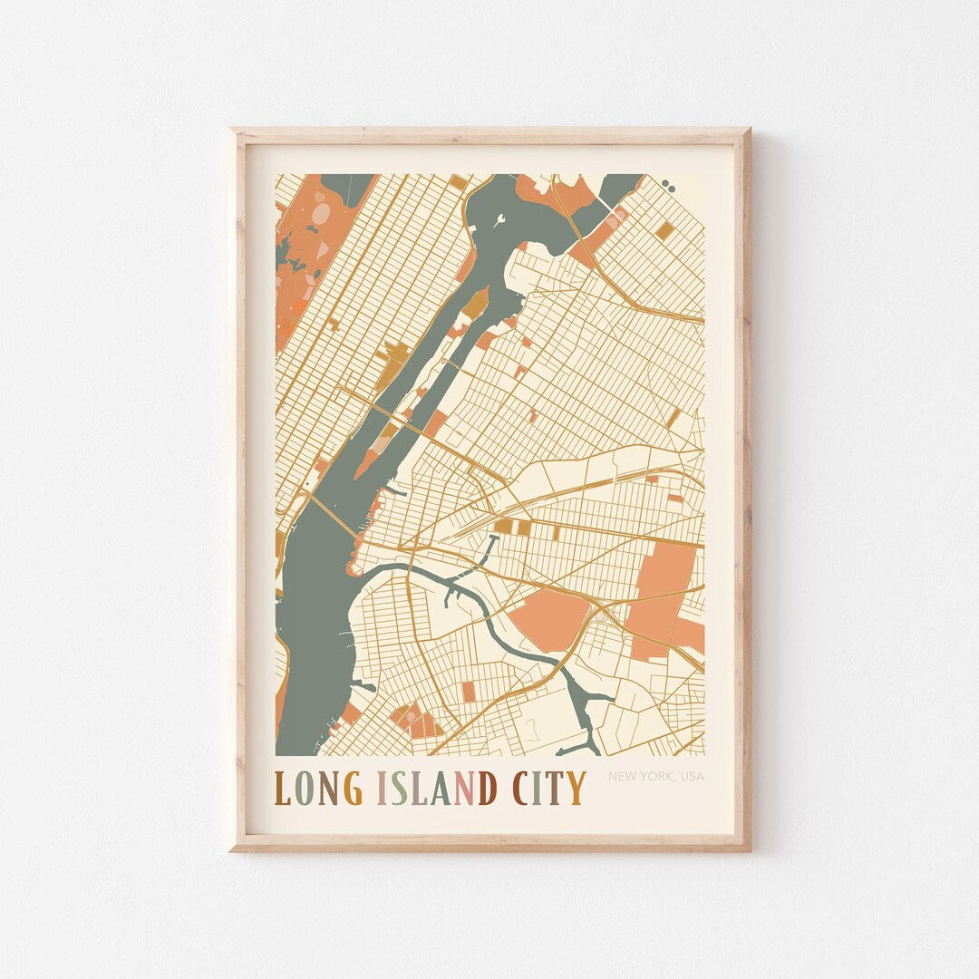Long Island City Map Poster, Long Island City Print, Long Island City ...
