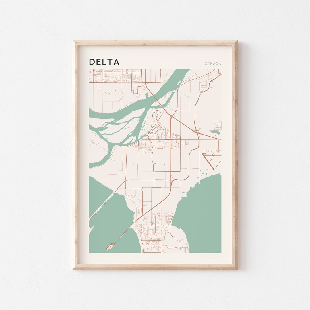 Delta Map Poster, Delta Wall Art, Delta Map, Delta Poster, Delta Print ...