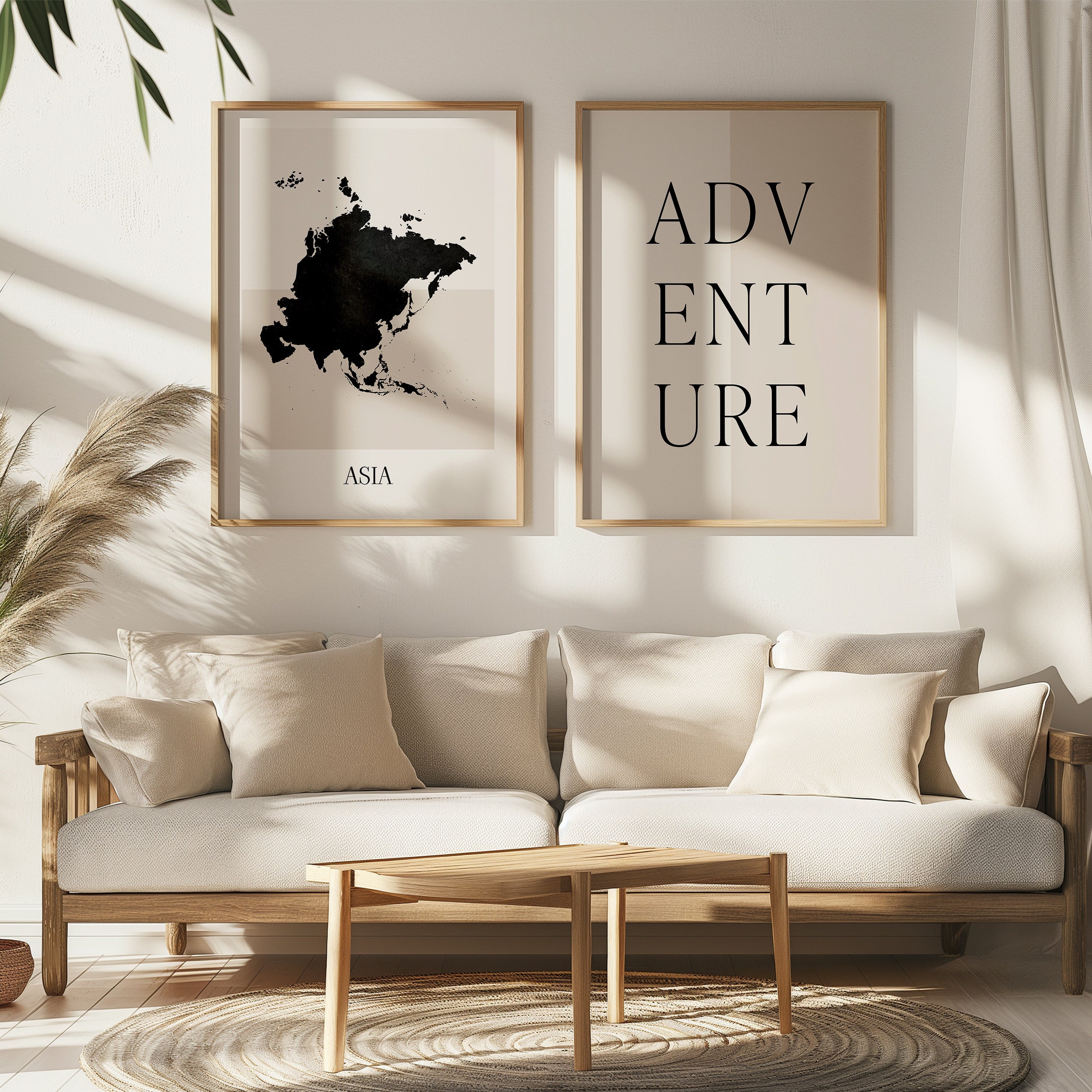 Asia Map Poster, Asia Print, Asia Map Print Minimalist Boho Wall Art ...