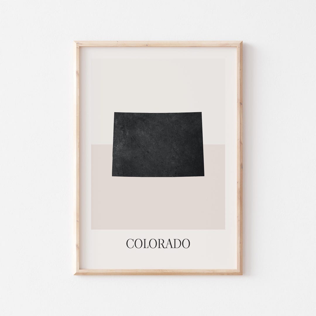 Colorado Map Poster, Colorado Print, Colorado Map Print Minimalist Boho ...