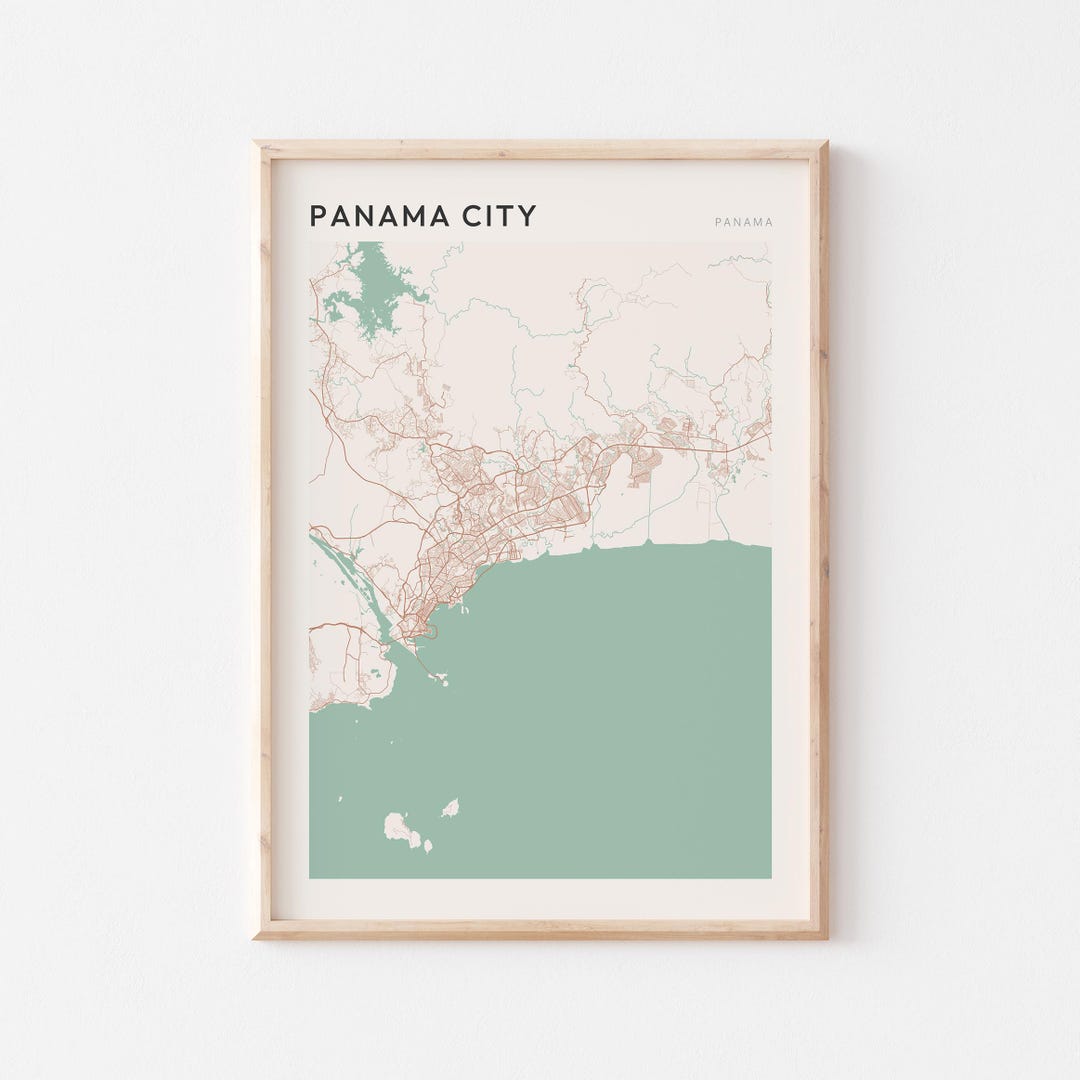 Panama City Map Poster, Panama City Print, Panama City Poster, Panama ...