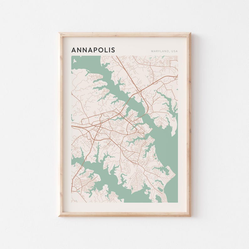 Annapolis Map Poster, Annapolis Print, Annapolis Poster, Annapolis Wall ...