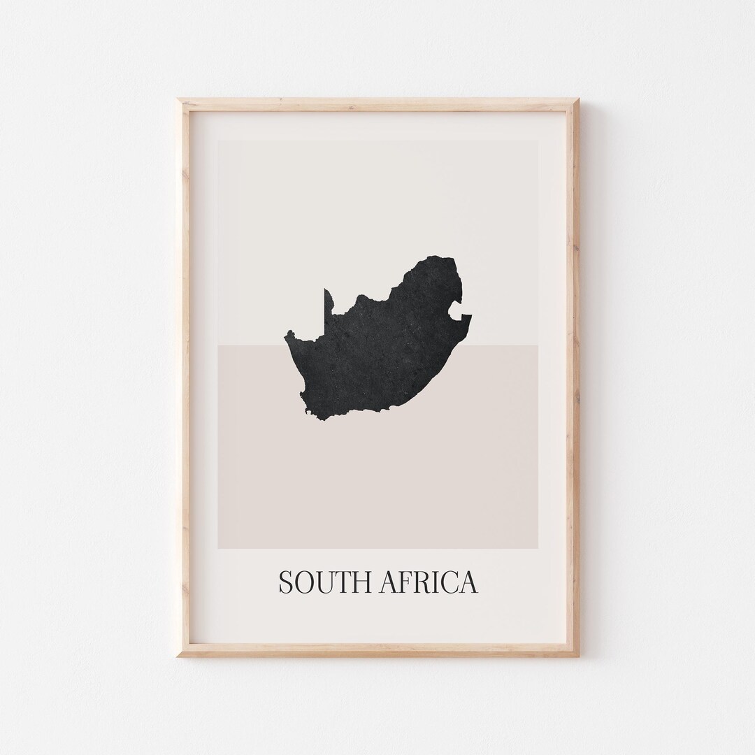 South Africa Map Poster, South Africa Print, South Africa Map Print ...